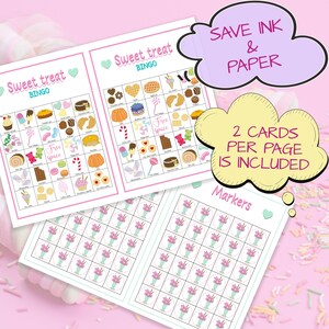 Sweet Treat Bingo, 30 Sweet Treat Bingo Cards, Party Game, Summer ...