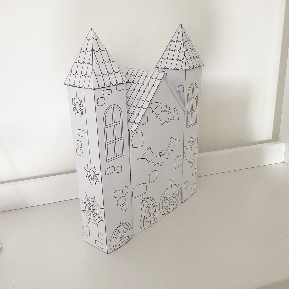 Halloween Paper House Template Printable, Haunted Paper House ...