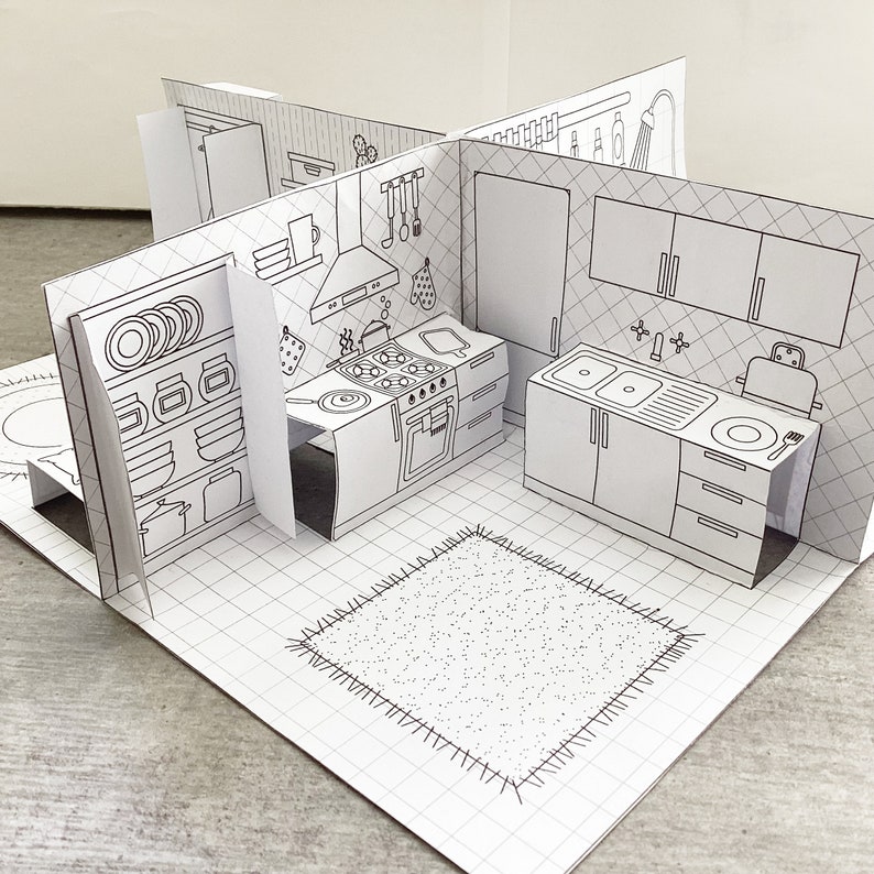 Pop-up Paper House Template Printable Craft Sheets, Activity Sheets ...