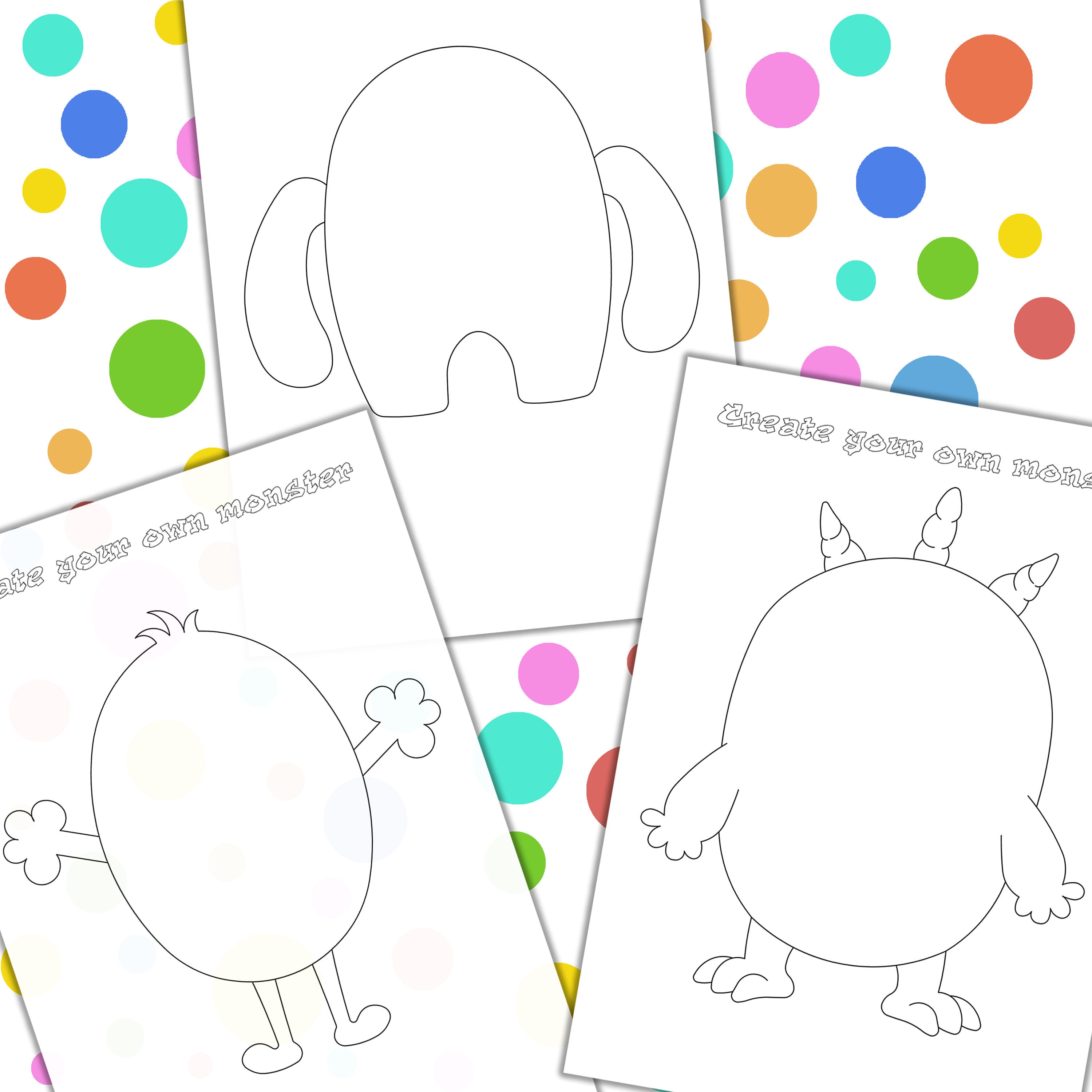 Create Your Own Monster Printable Craft Sheets, Activity Sheets, Paper ...