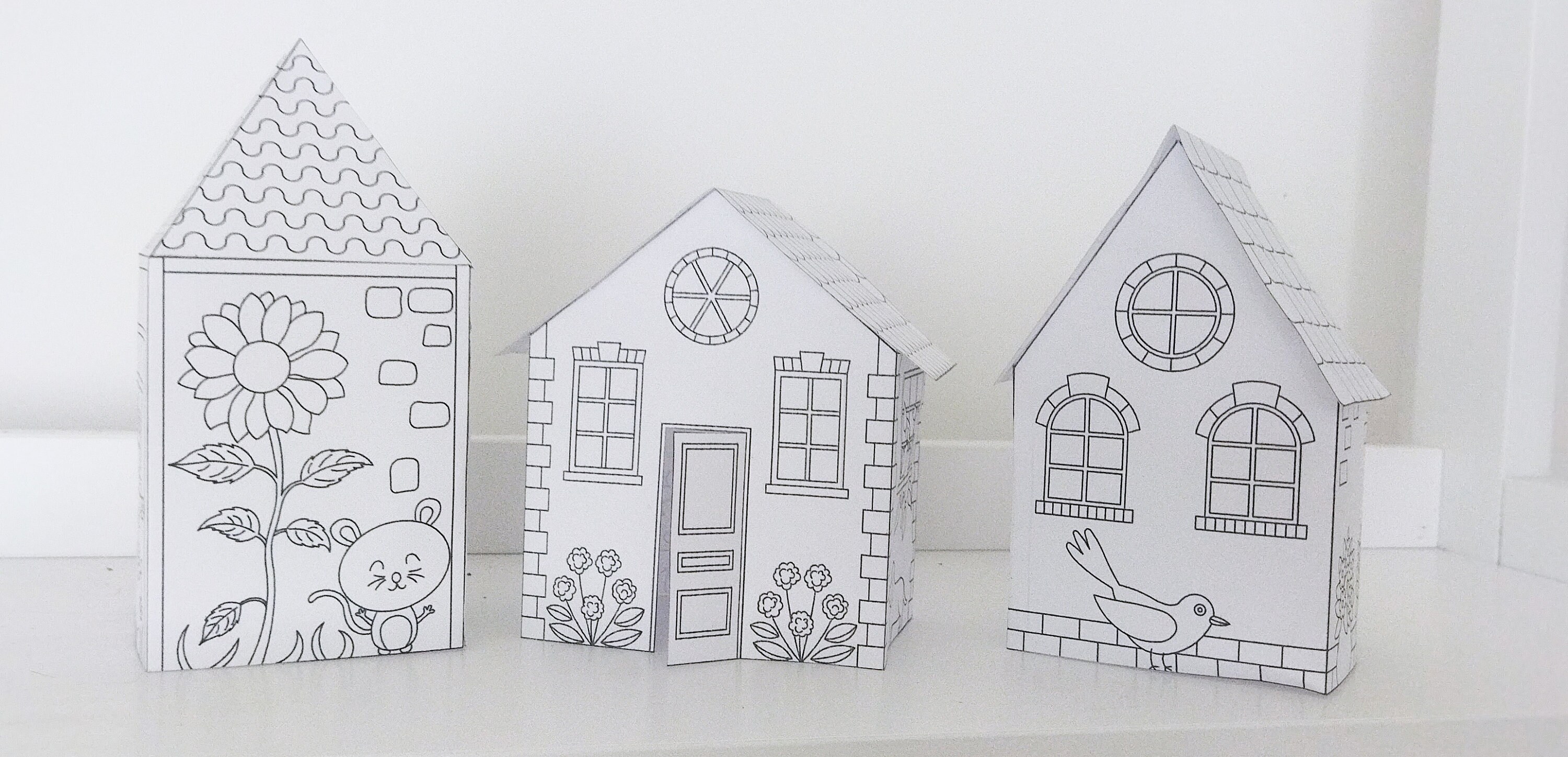Paper Houses Template Printable Craft Sheets, Activity Sheets, Paper ...