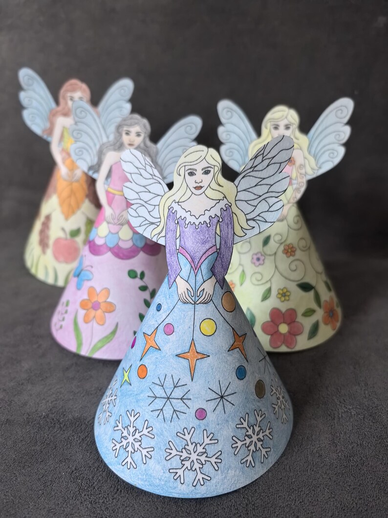 Fairies Template Printable Craft Sheets, Fairy Paper Doll 3D Activity ...