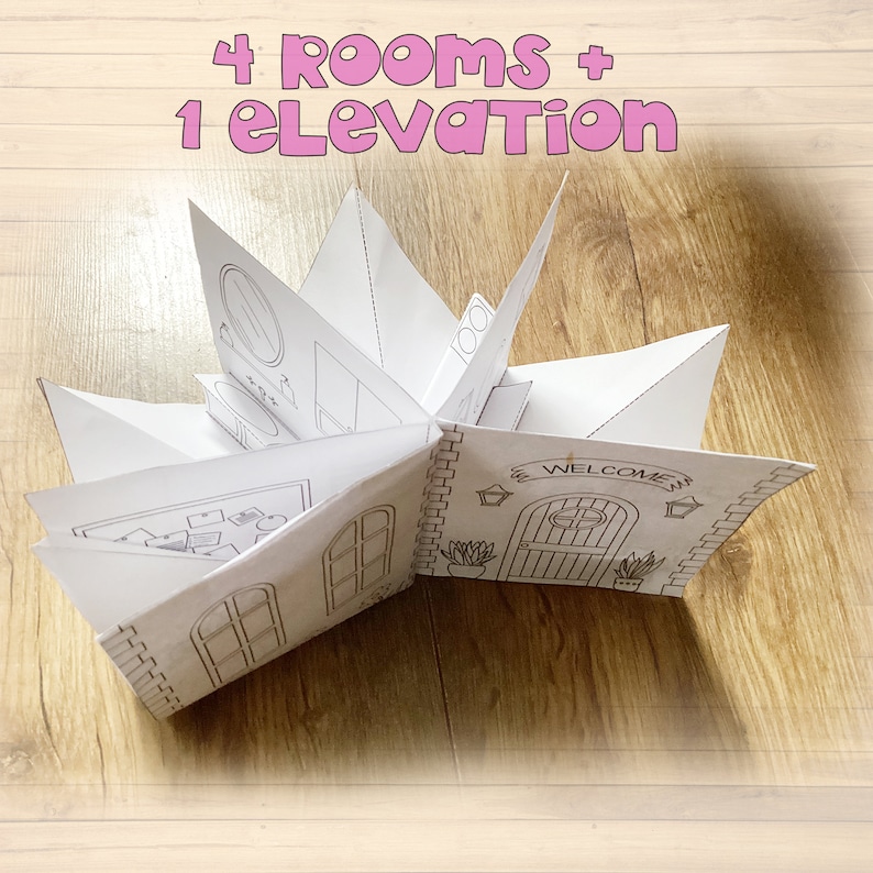 Pop-up Paper House Template Printable Craft Sheets, Activity Sheets ...
