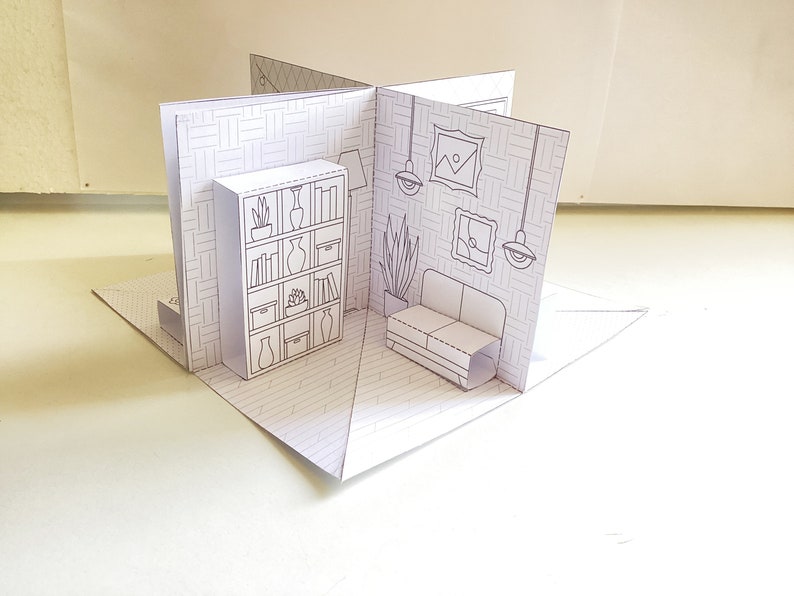 Pop-up Paper House Template Printable Craft Sheets, Activity Sheets ...