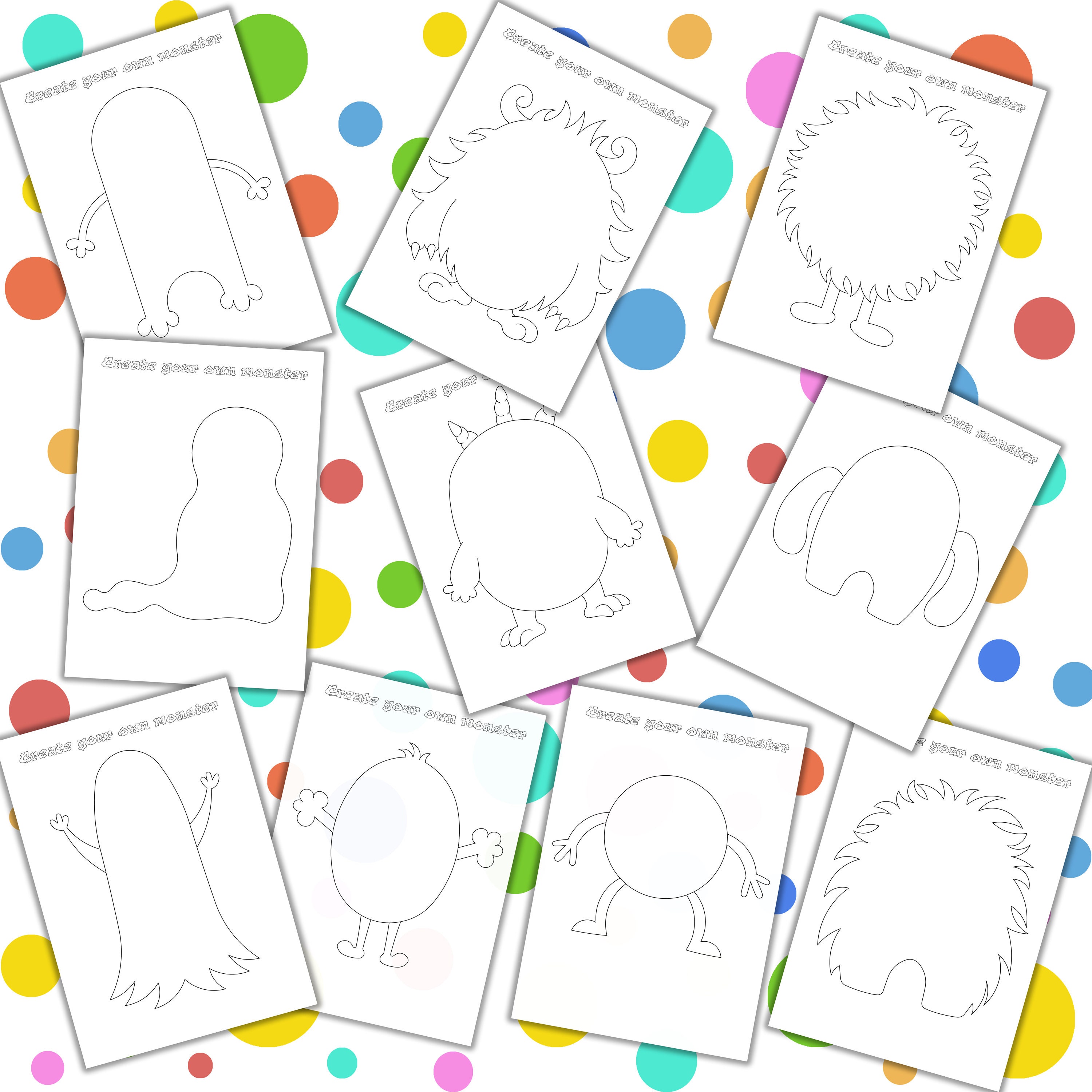 Create Your Own Monster Printable Craft Sheets, Activity Sheets, Paper ...