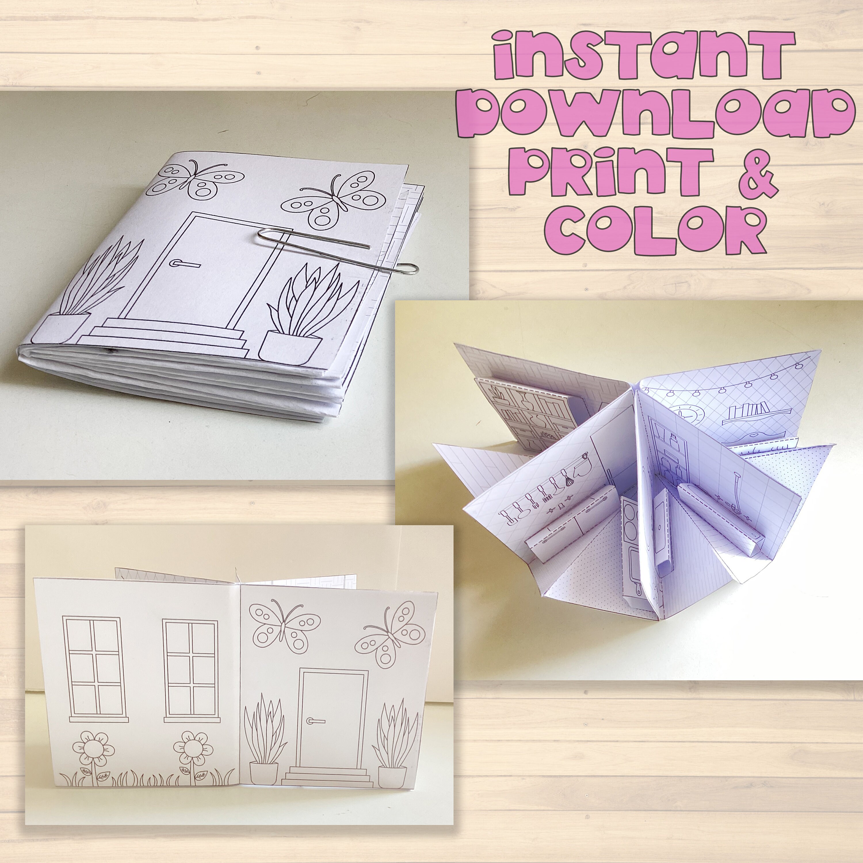 Pop-up Paper House Template Printable Craft Sheets, Activity Sheets ...
