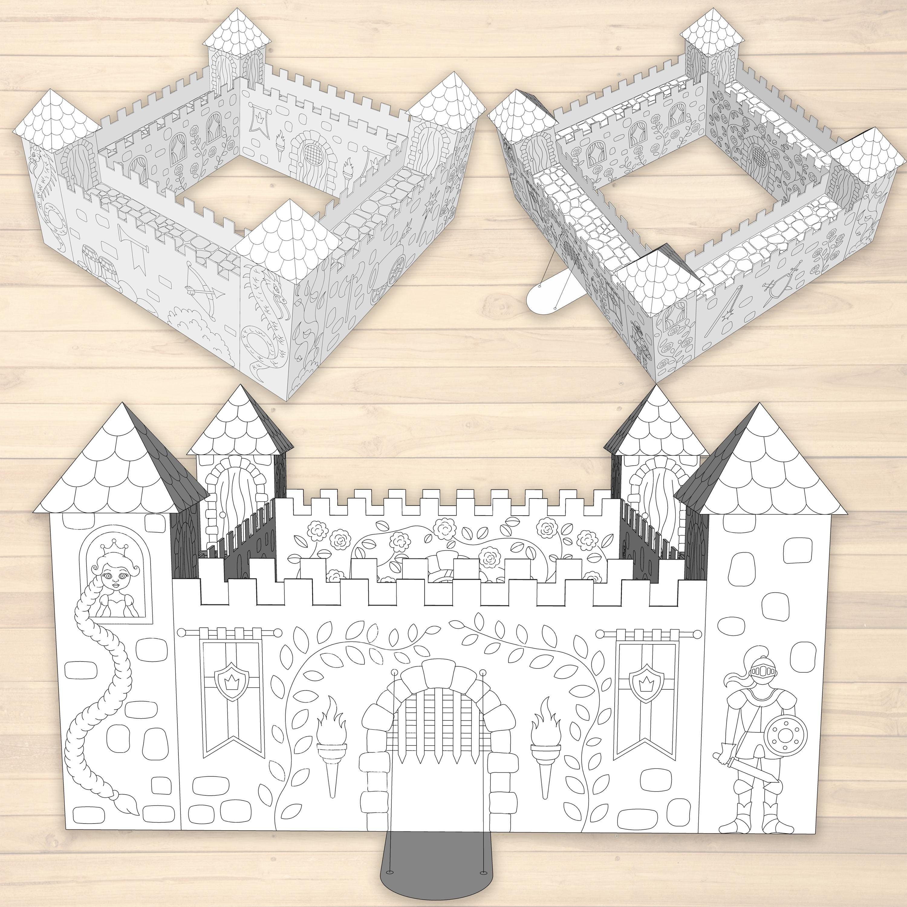 Paper CASTLE 3D Printable, Printable Paper Castle for Action Figures ...