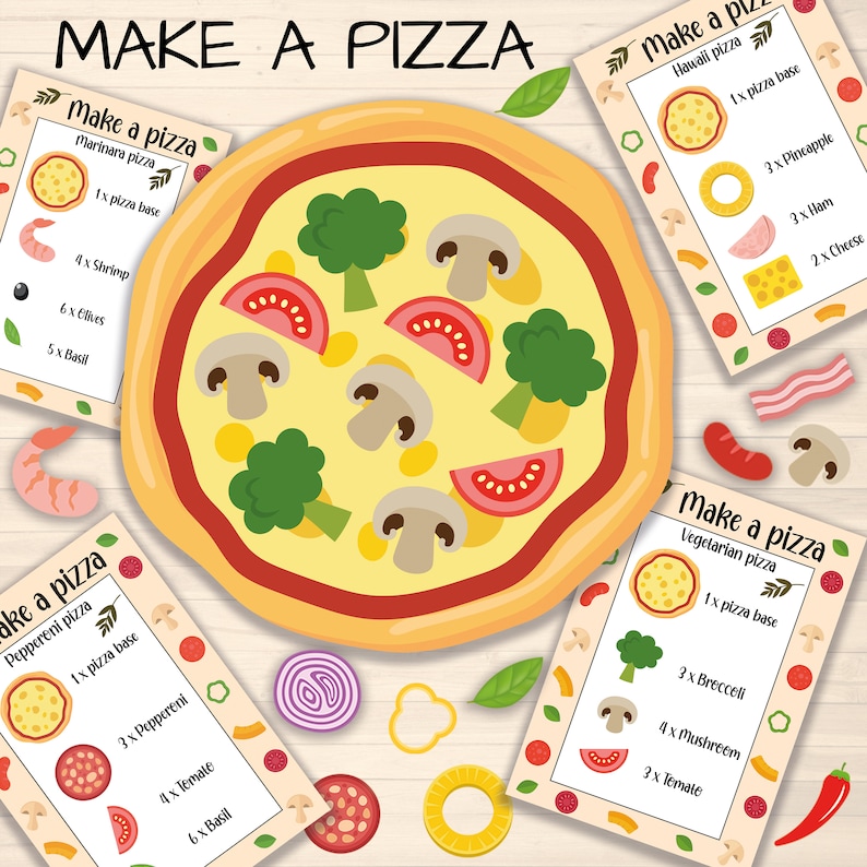 Make Your Own Pizza, Pizza Craft for Children, Pizza Cut and Create ...