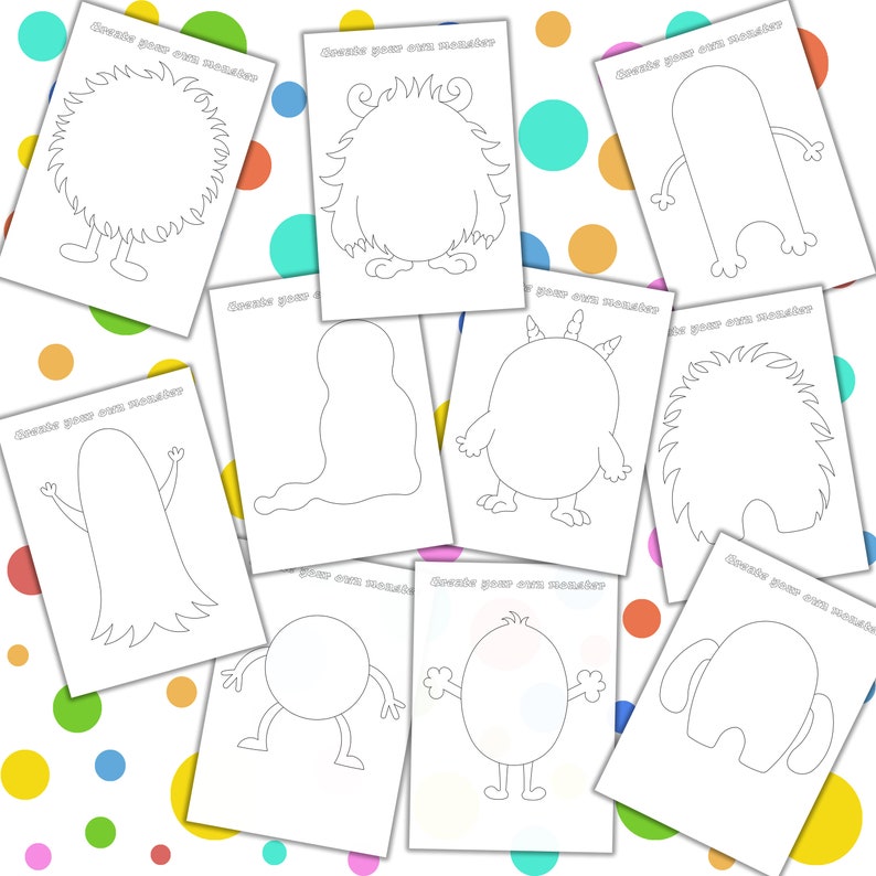 Create Your Own Monster Printable Craft Sheets, Activity Sheets, Paper ...