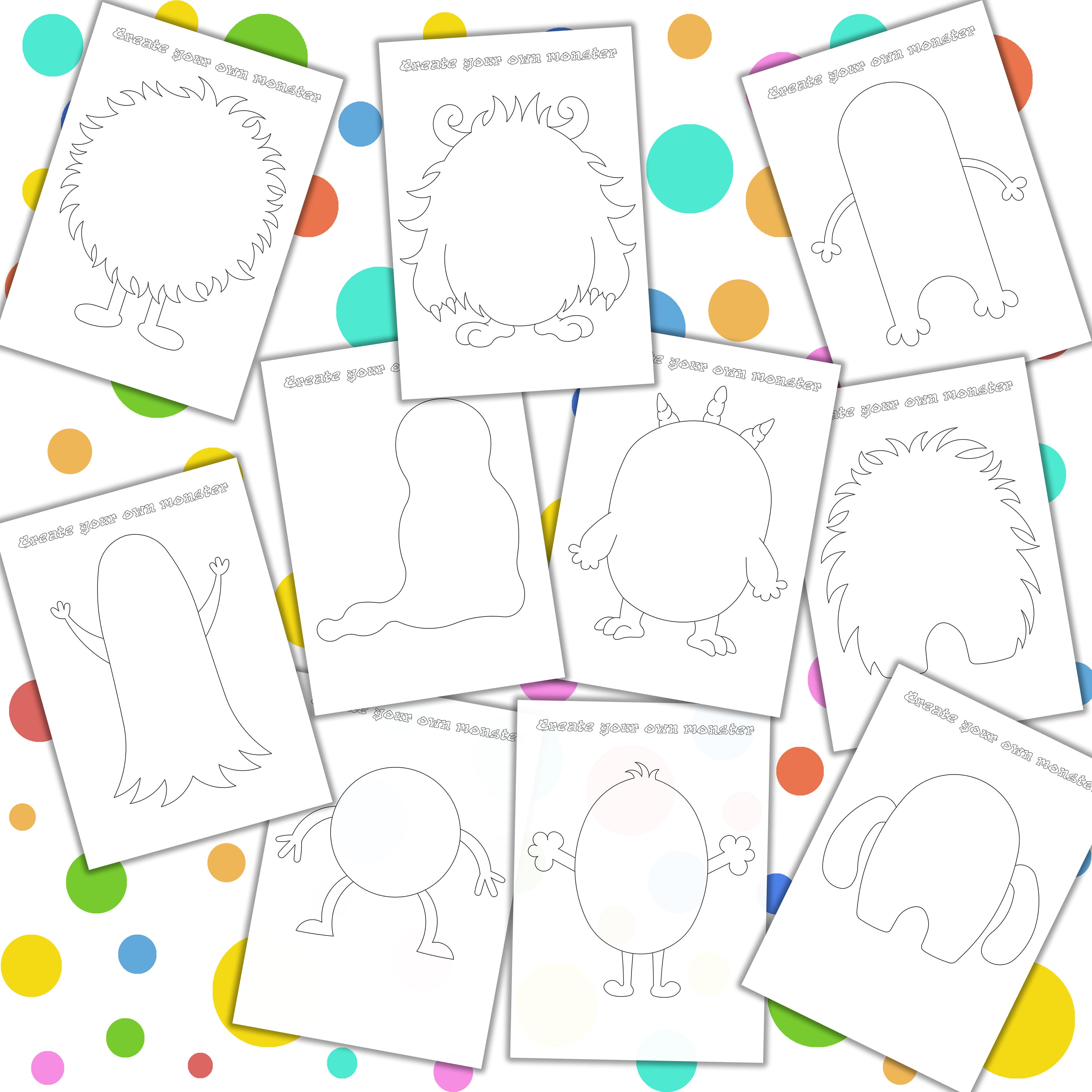 Create Your Own Monster Printable Craft Sheets, Activity Sheets, Paper ...