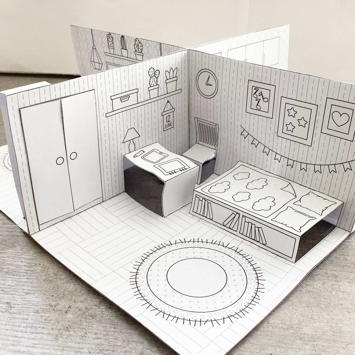 Pop-up Paper House Template Printable Craft Sheets, Activity Sheets ...