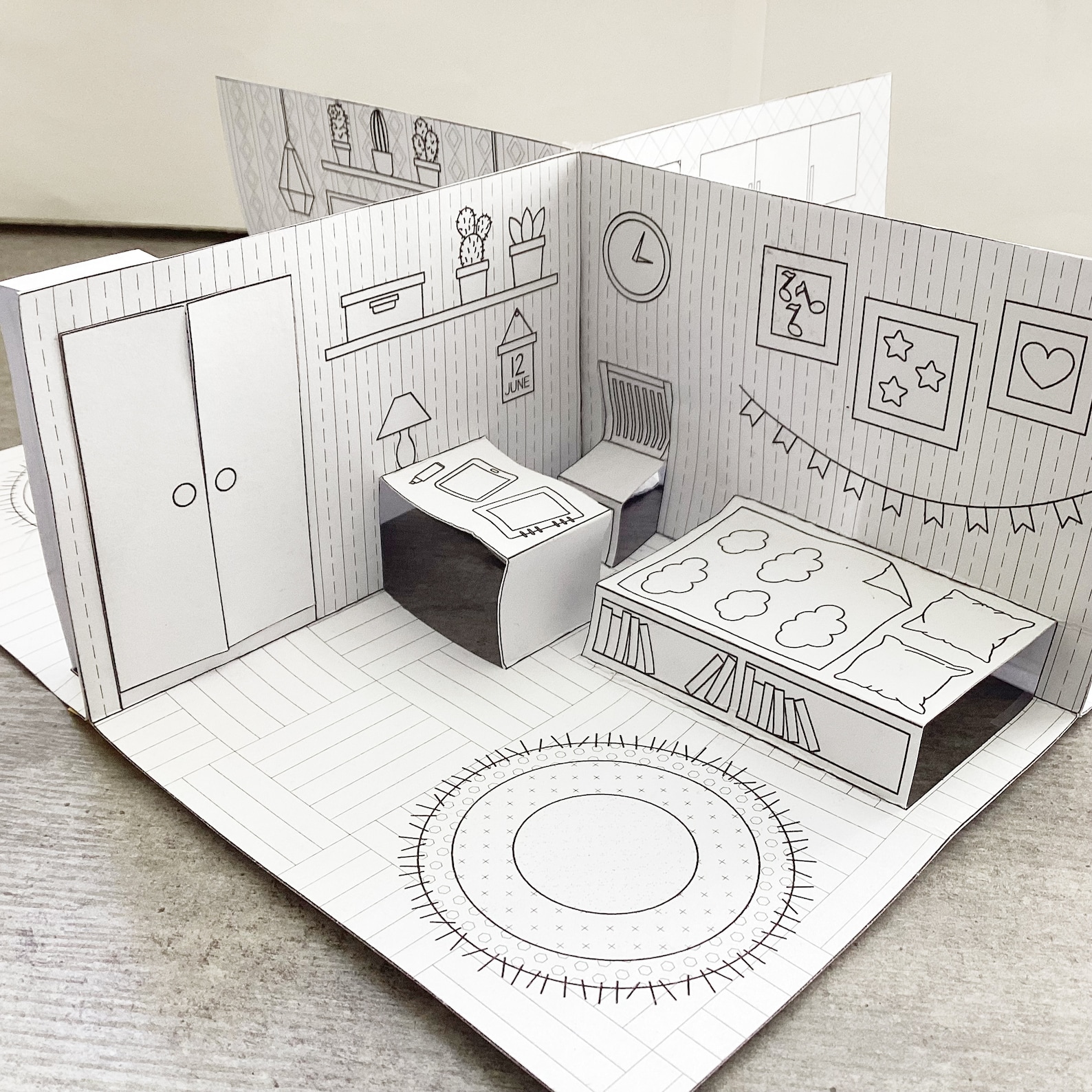 Pop-up Paper House Template Printable Craft Sheets, Activity Sheets ...