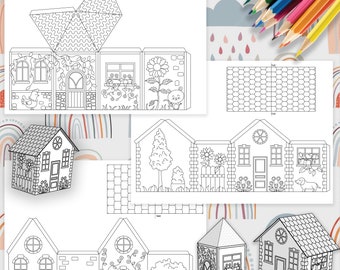 Paper Houses Template Printable Craft Sheets, Activity Sheets, Paper ...