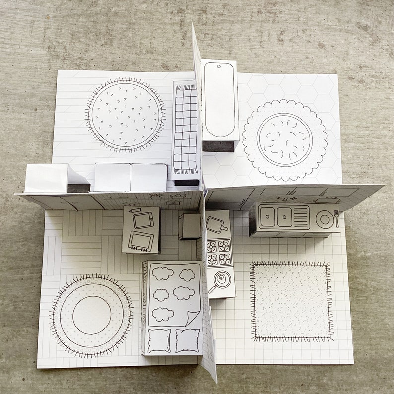 Pop-up Paper House Template Printable Craft Sheets, Activity Sheets ...