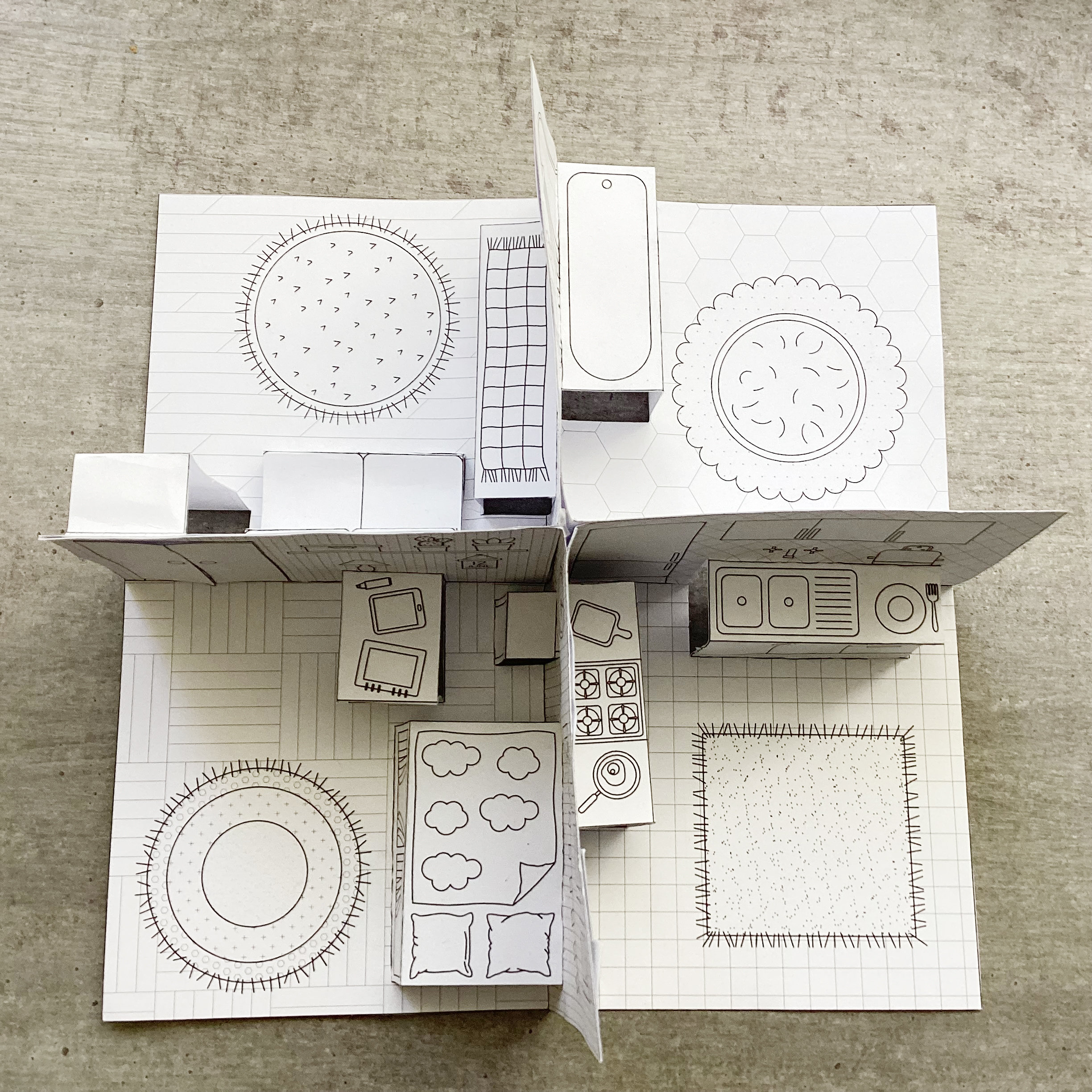 Pop-up Paper House Template Printable Craft Sheets, Activity Sheets ...