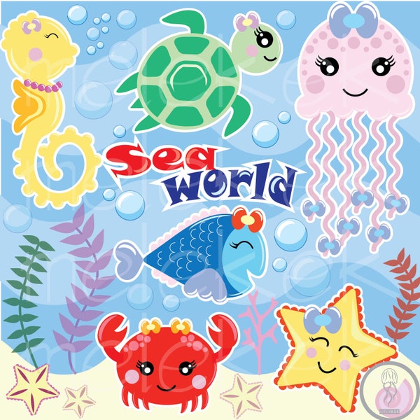 Sea World Clip Art - Etsy