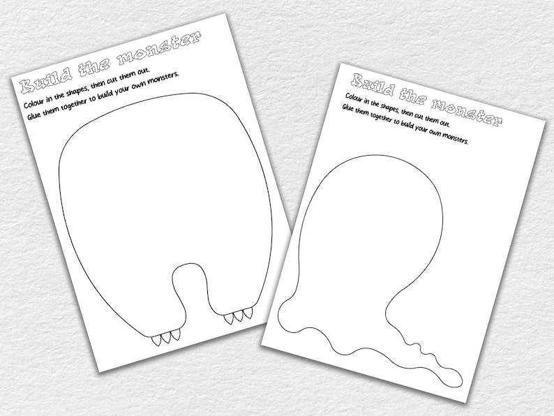 Build the Monster Template Printable Craft Sheets, Activity Sheets ...