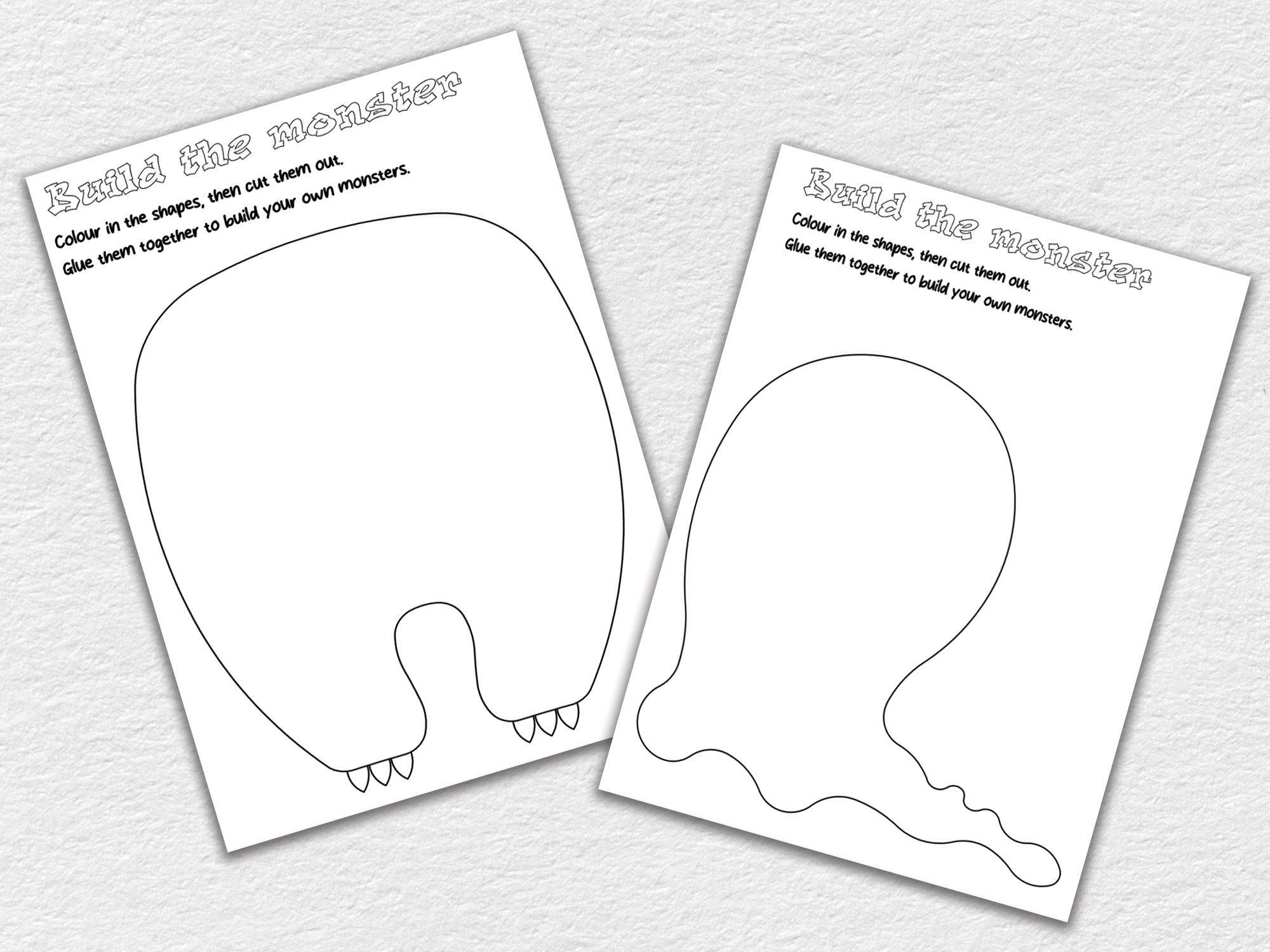 Build the Monster Template Printable Craft Sheets, Activity Sheets ...