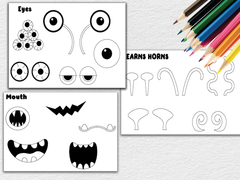 Build the Monster Template Printable Craft Sheets, Activity Sheets ...