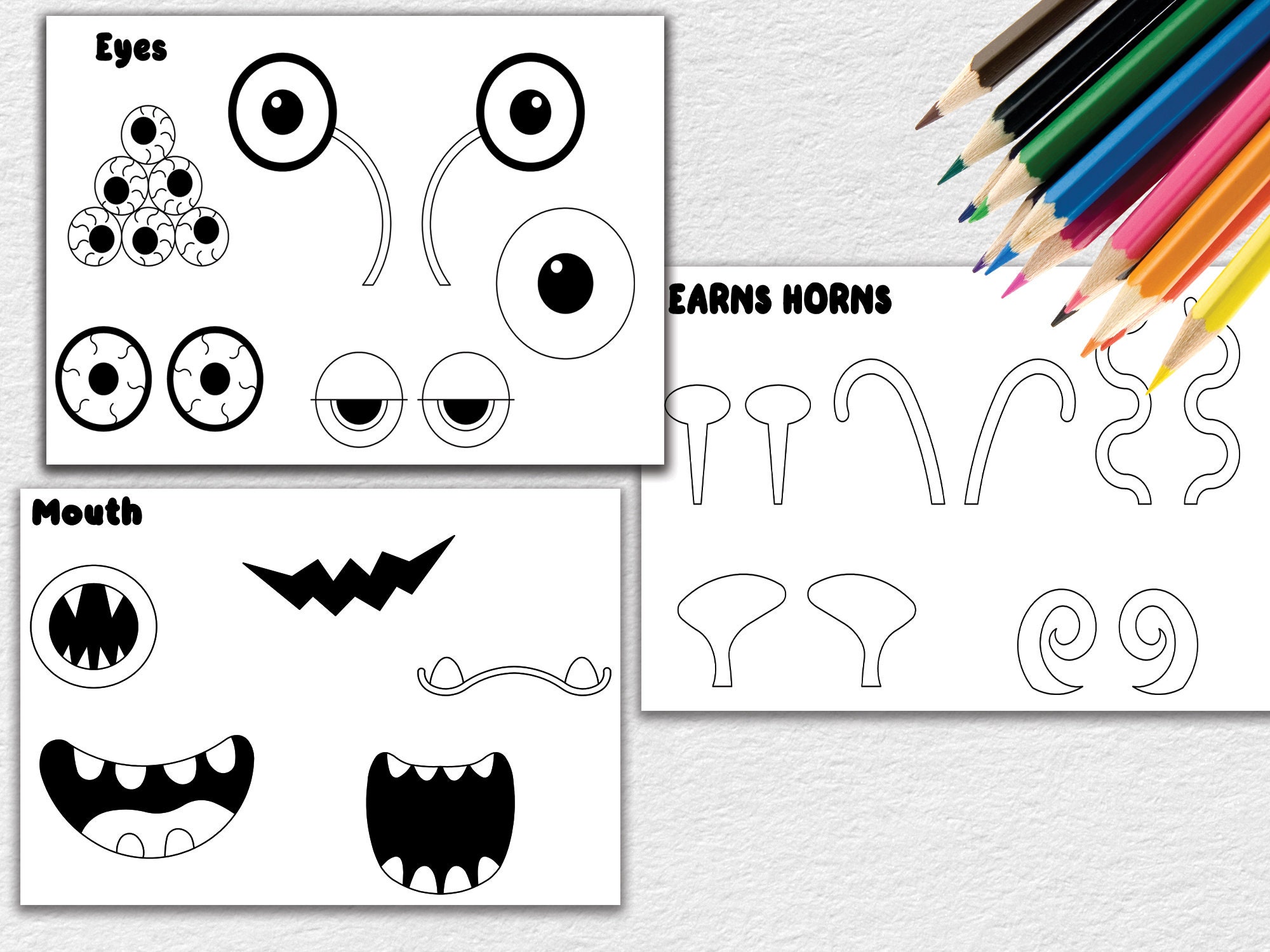 Build the Monster Template Printable Craft Sheets, Activity Sheets ...