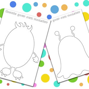 Create Your Own Monster Printable Craft Sheets, Activity Sheets, Paper ...
