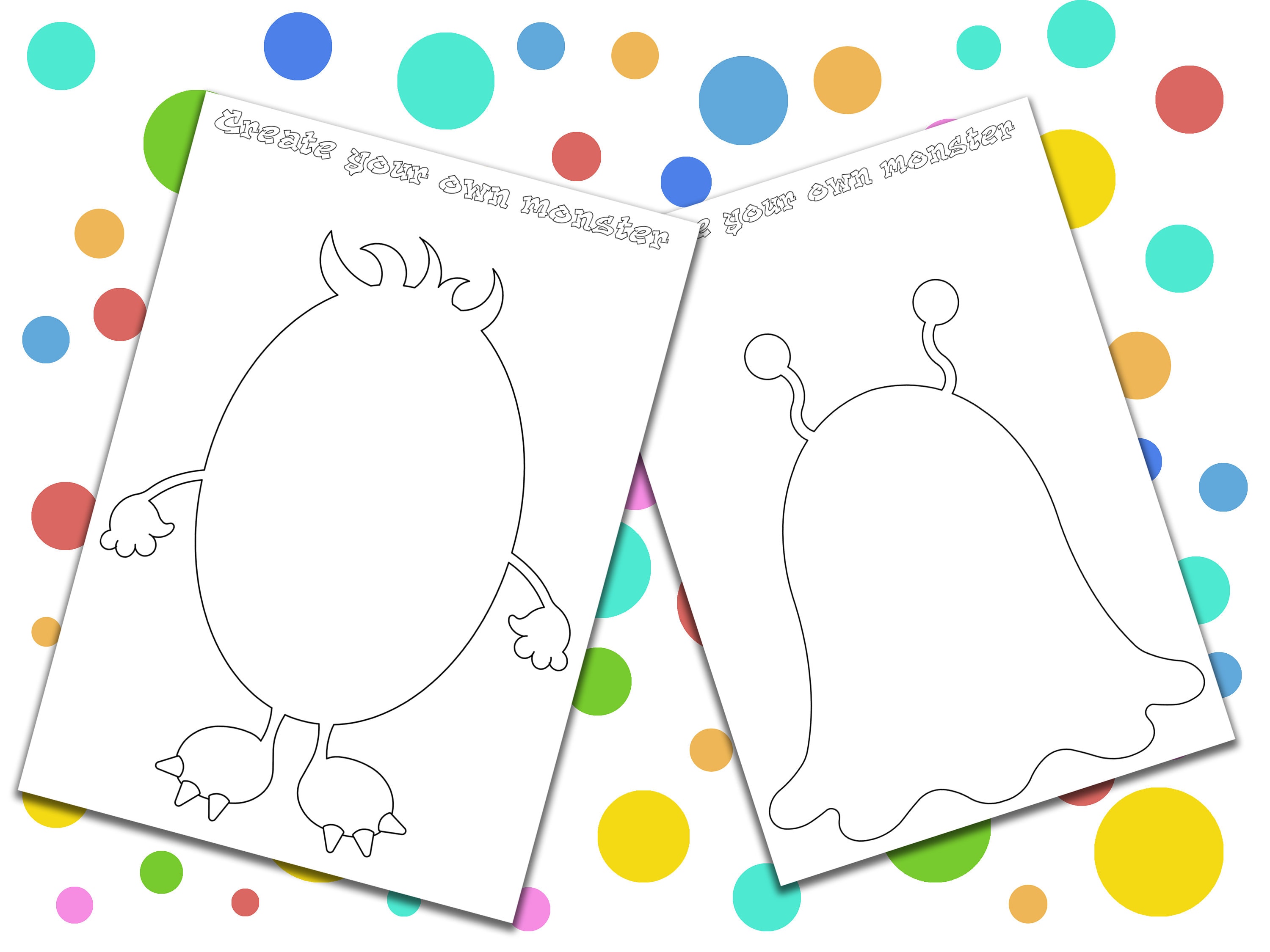 Create Your Own Monster Printable Craft Sheets, Activity Sheets, Paper ...