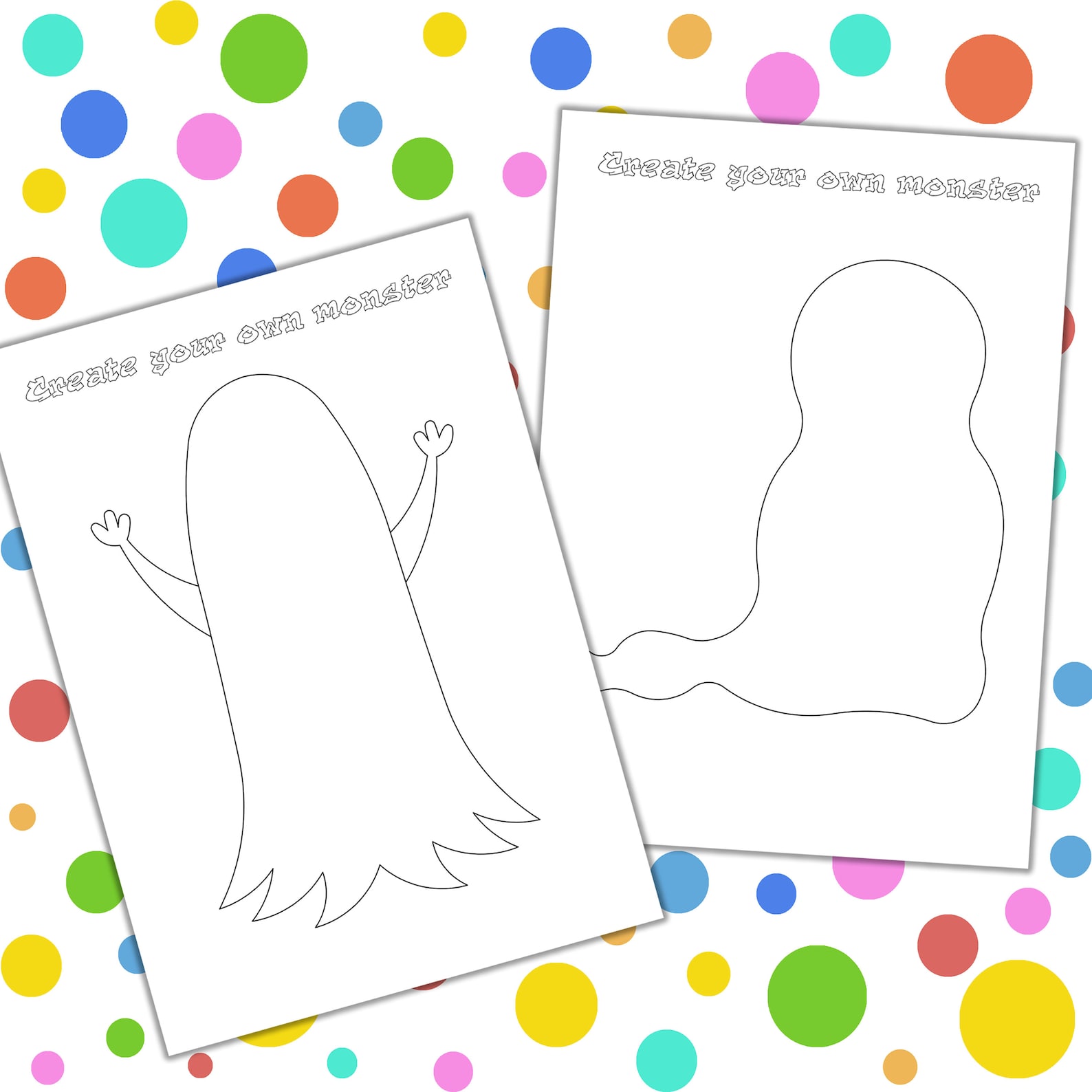 Create Your Own Monster Printable Craft Sheets, Activity Sheets, Paper ...