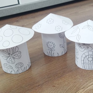 Fairy Paper Houses Template Printable Craft Sheets, Activity Sheets ...