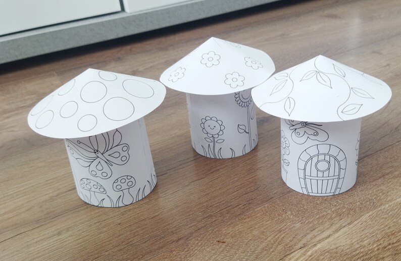 Fairy Paper Houses Template Printable Craft Sheets, Activity Sheets ...