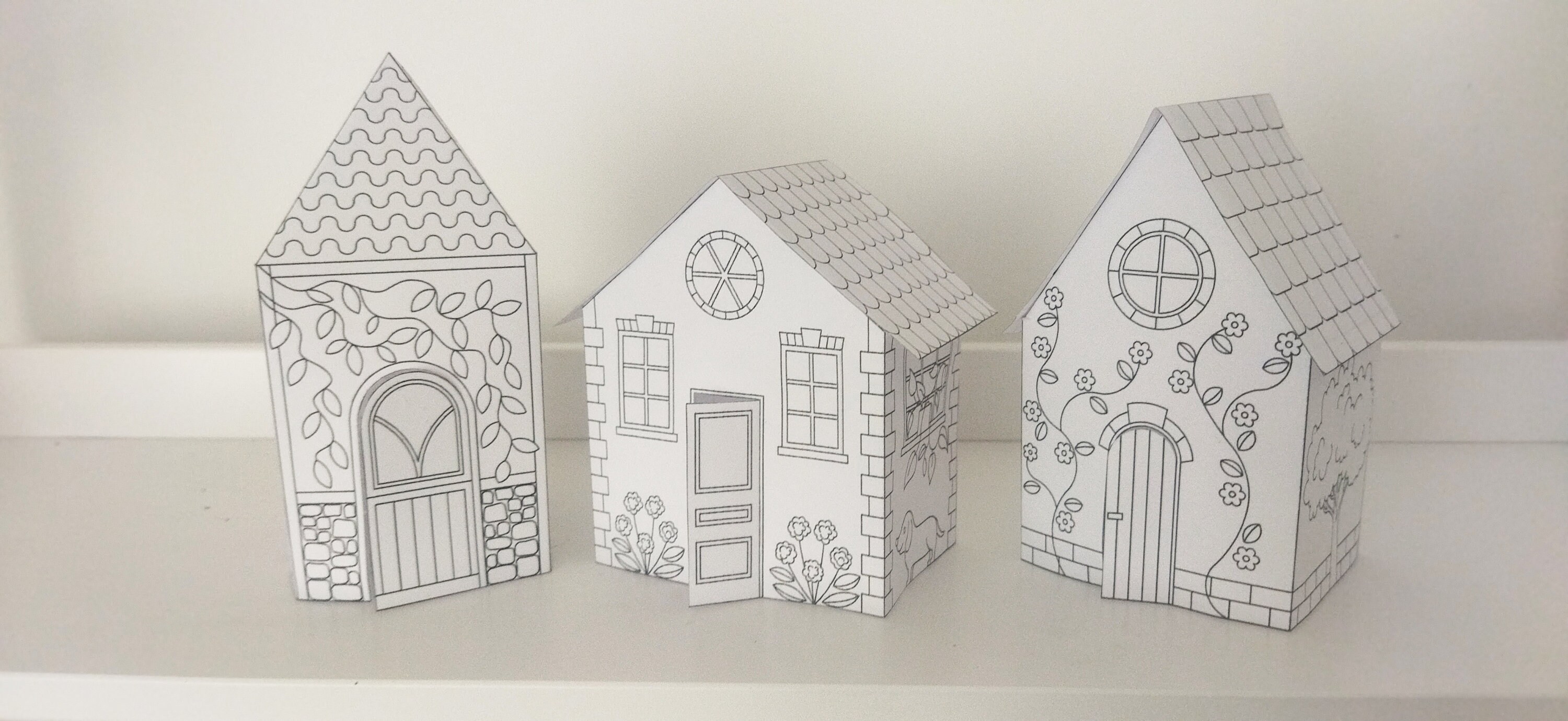 Paper Houses Template Printable Craft Sheets, Activity Sheets, Paper ...