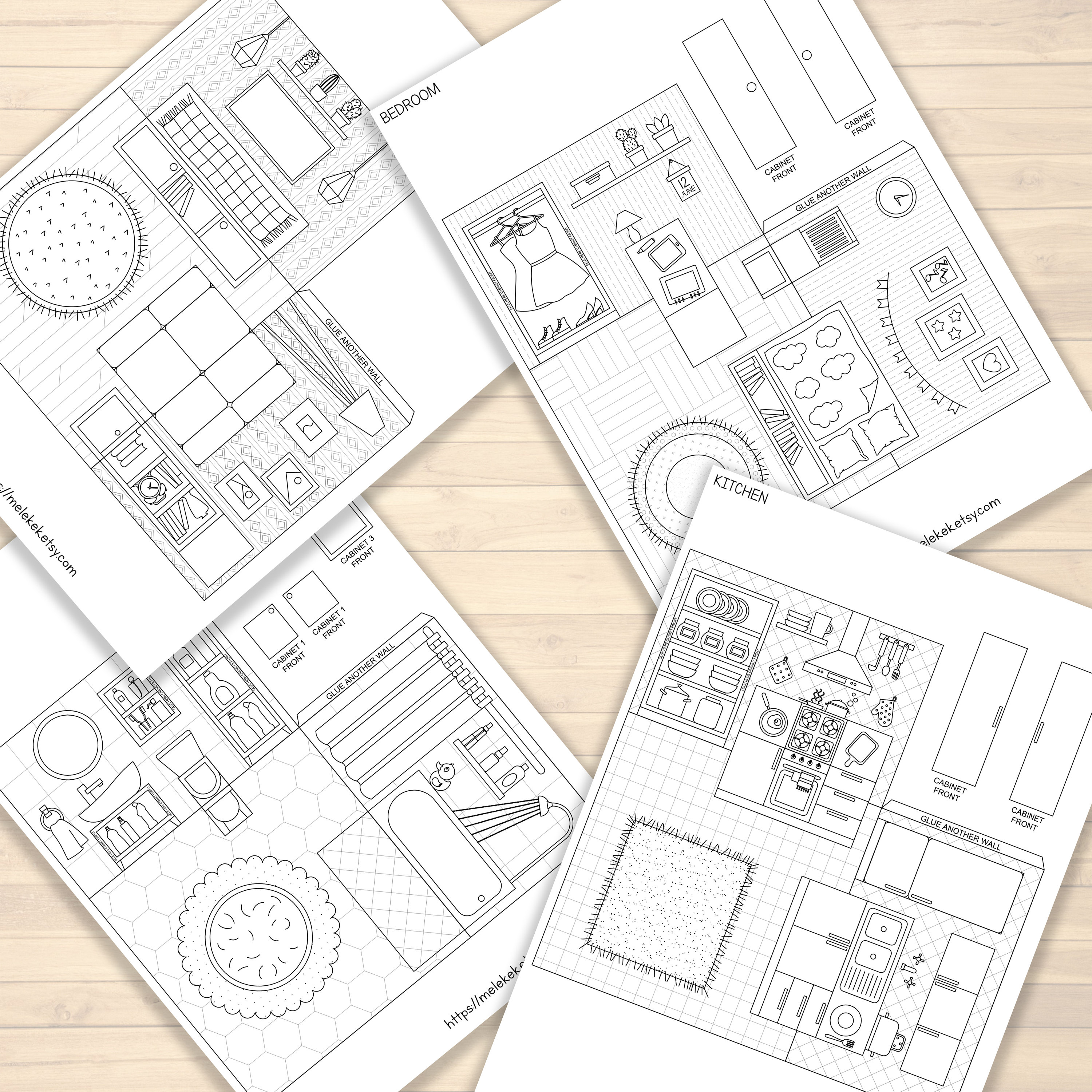 Pop-up Paper House Template Printable Craft Sheets, Activity Sheets ...