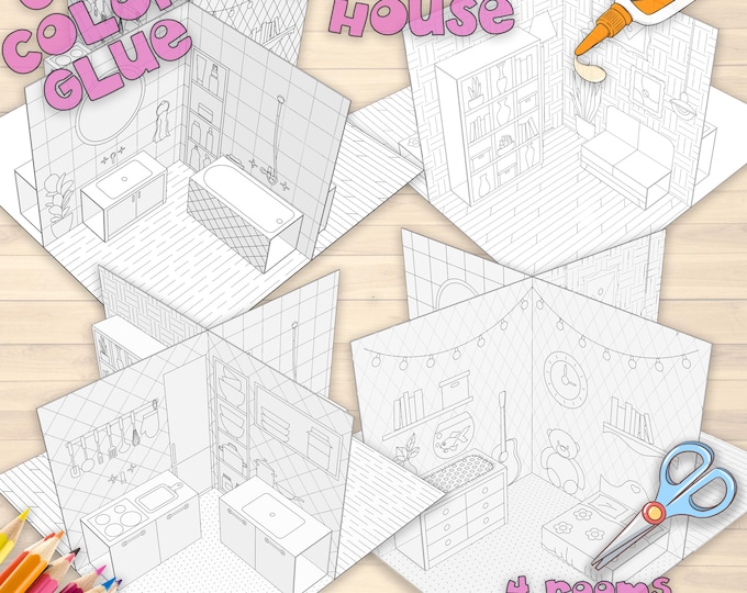 Pop-up Paper House Template Printable Craft Sheets, Activity Sheets ...