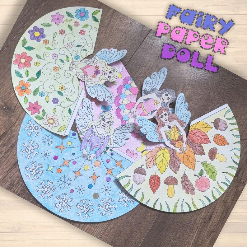 Fairies Template Printable Craft Sheets, Fairy Paper Doll 3D Activity ...