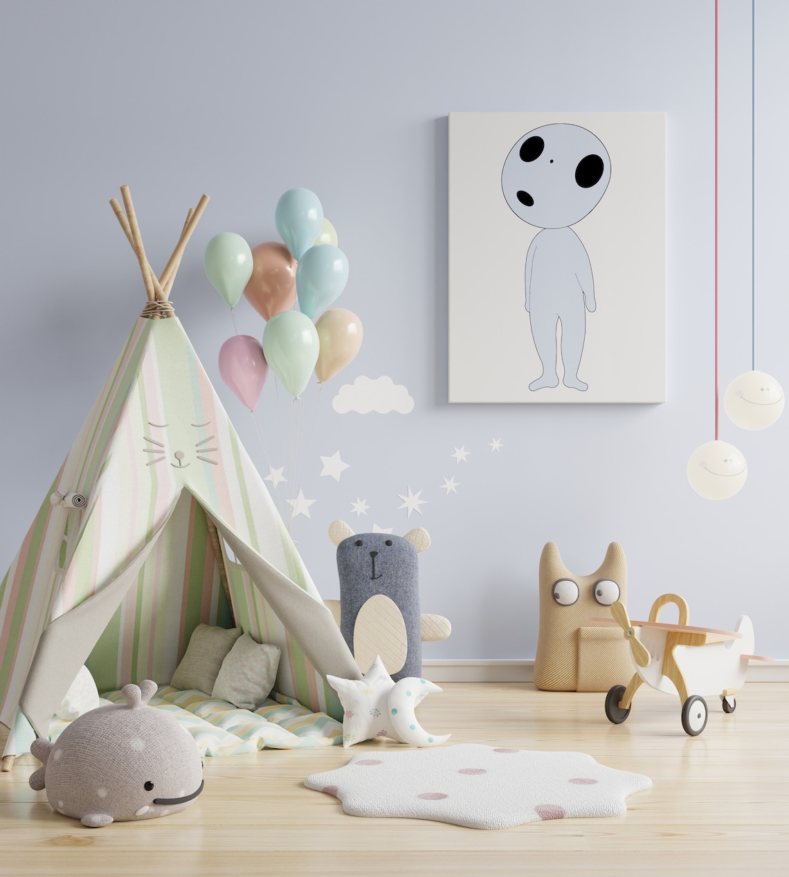 Kodama Forest Spirits Princess Mononoke SVG EPS PNG, Anime Svg, Kodama ...