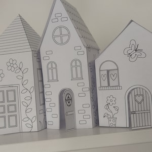 Paper Houses Template Printable Craft Sheets, Activity Sheets, Paper ...