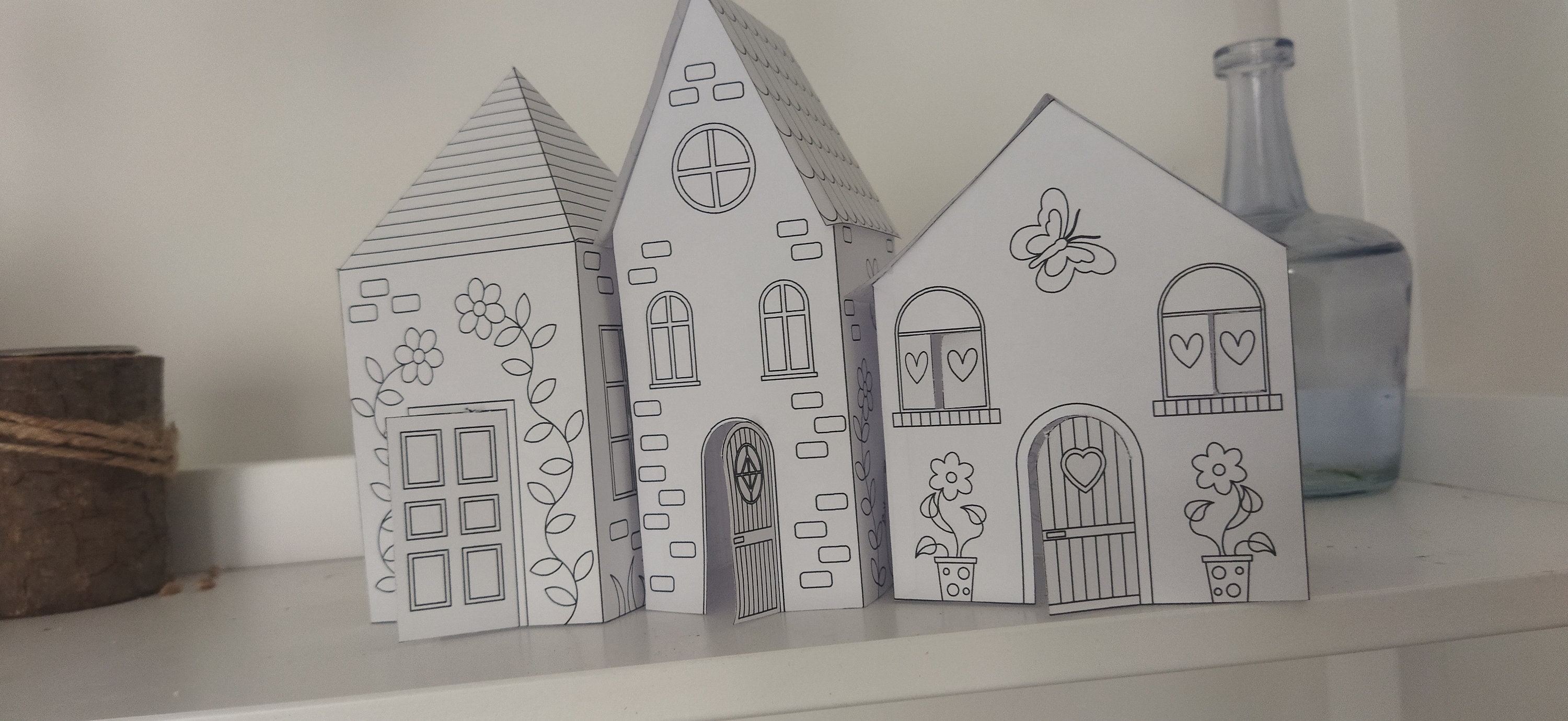 Paper Houses Template Printable Craft Sheets, Activity Sheets, Paper ...