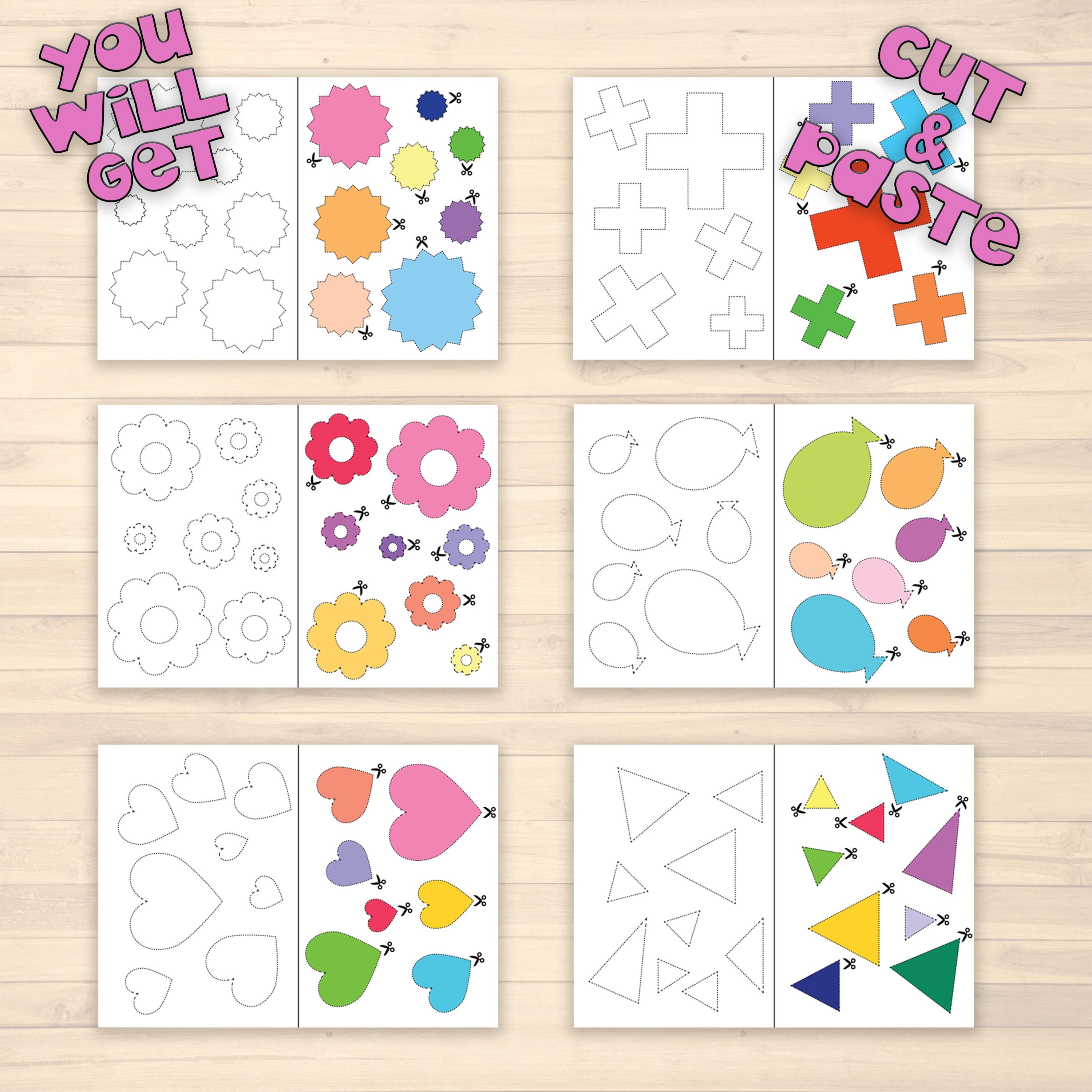 Montessori Cut and Paste Preschool Activities, Paper Kids Craft ...