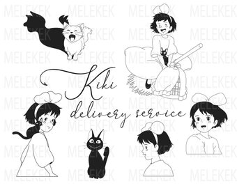 Kiki Svg, Kiki's Delivery Service Inspired SVG EPS PNG, Anime Svg, Kiki ...