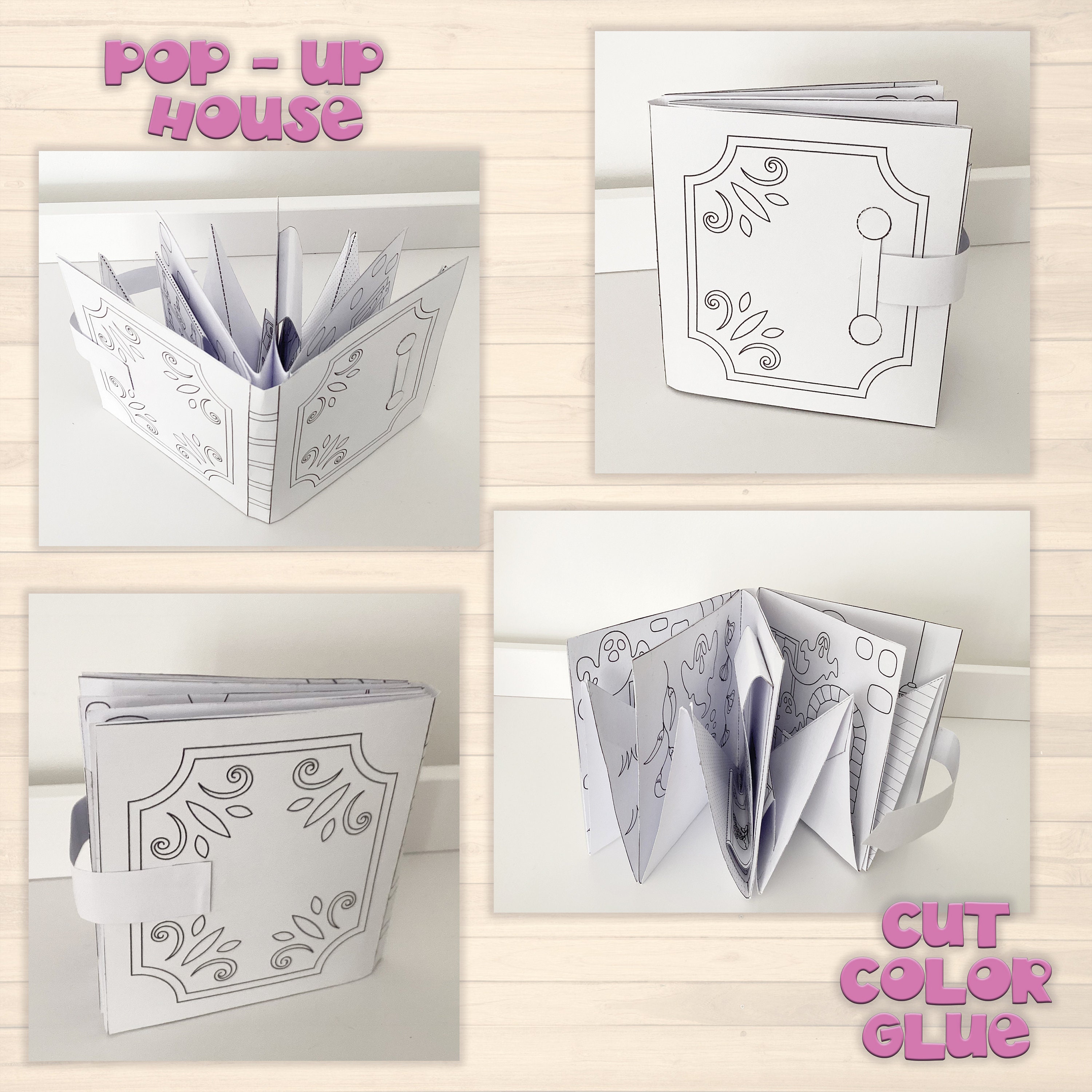 Haunted Halloween Witch Pop-up Paper House Book, Haunted House to Print ...