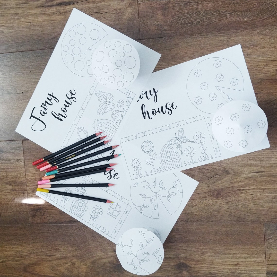 Fairy Paper Houses Template Printable Craft Sheets, Activity Sheets ...