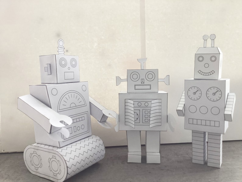 Robots Template Printable Craft Sheets, Activity Sheets, Paper Craft ...
