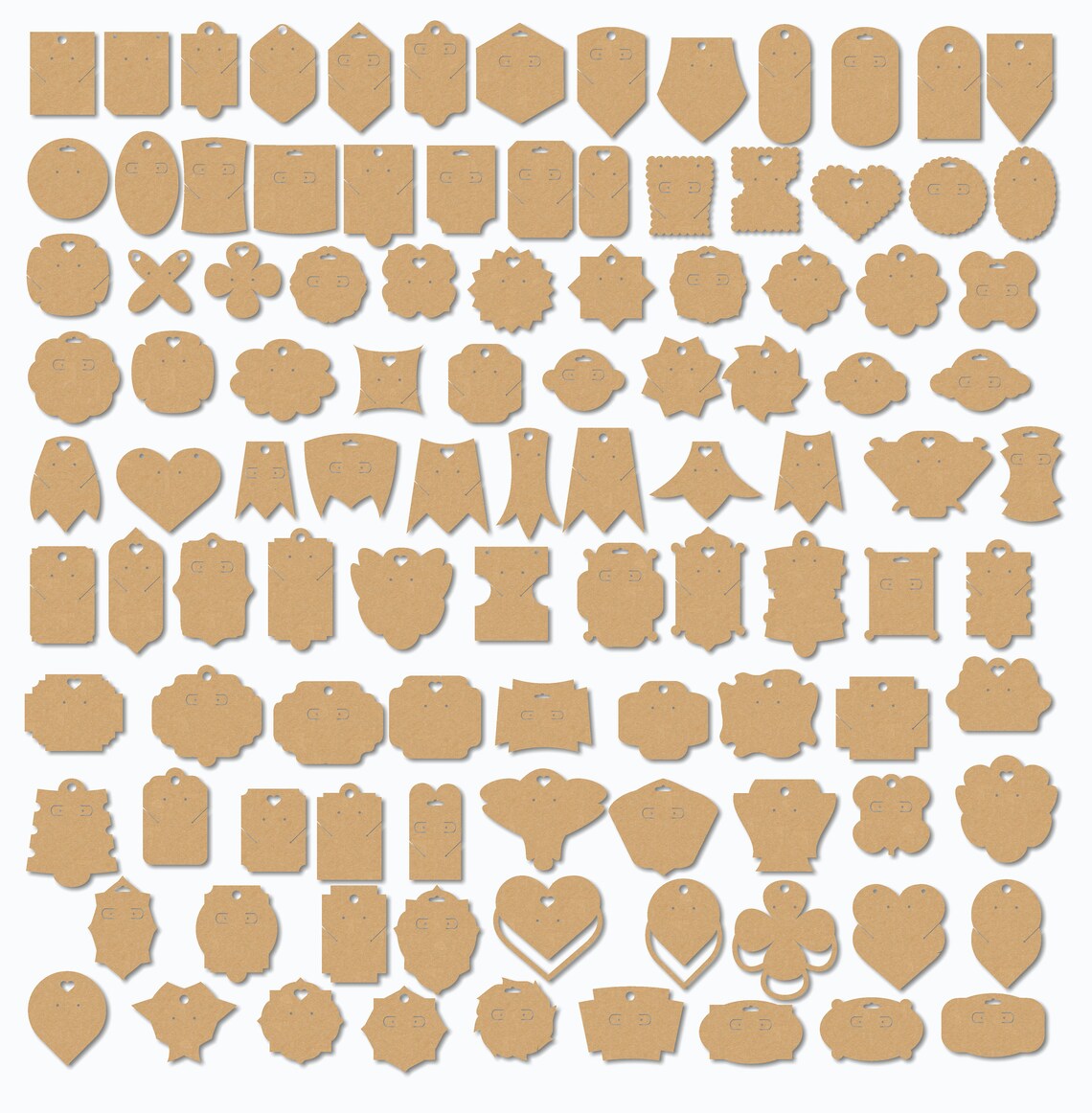 106 Earring Card Templates SVG, PNG, JPG, Diy Laser, Gift Tag Svg ...