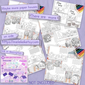 Paper Houses Template Printable Craft Sheets, Activity Sheets, Paper ...