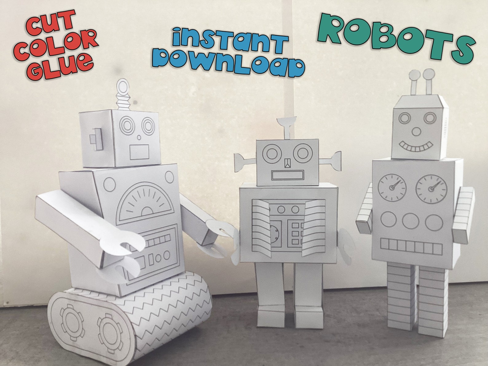 Robots Template Printable Craft Sheets, Activity Sheets, Paper Craft ...