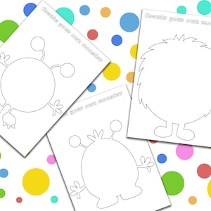 Create Your Own Monster Printable Craft Sheets, Activity Sheets, Paper ...