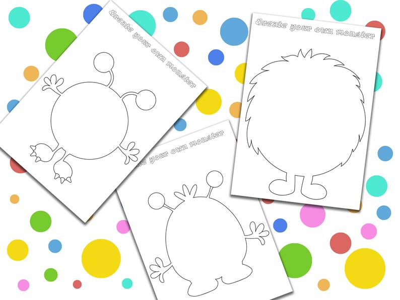 Create Your Own Monster Printable Craft Sheets, Activity Sheets, Paper ...