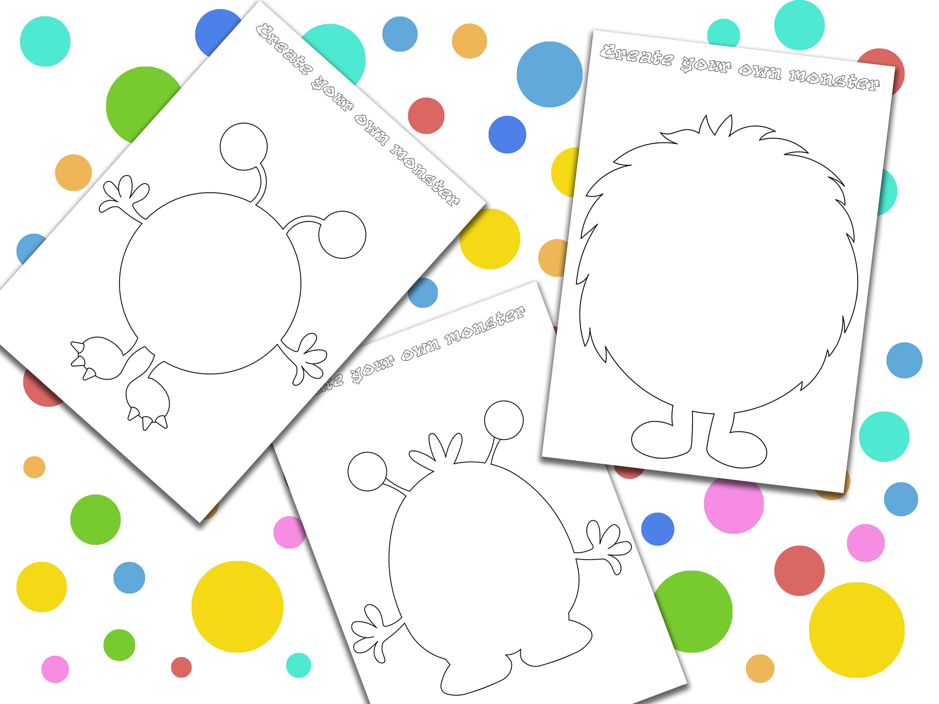 Create Your Own Monster Printable Craft Sheets, Activity Sheets, Paper ...