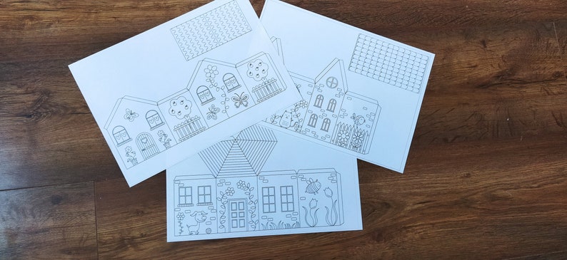 Paper Houses Template Printable Craft Sheets, Activity Sheets, Paper ...