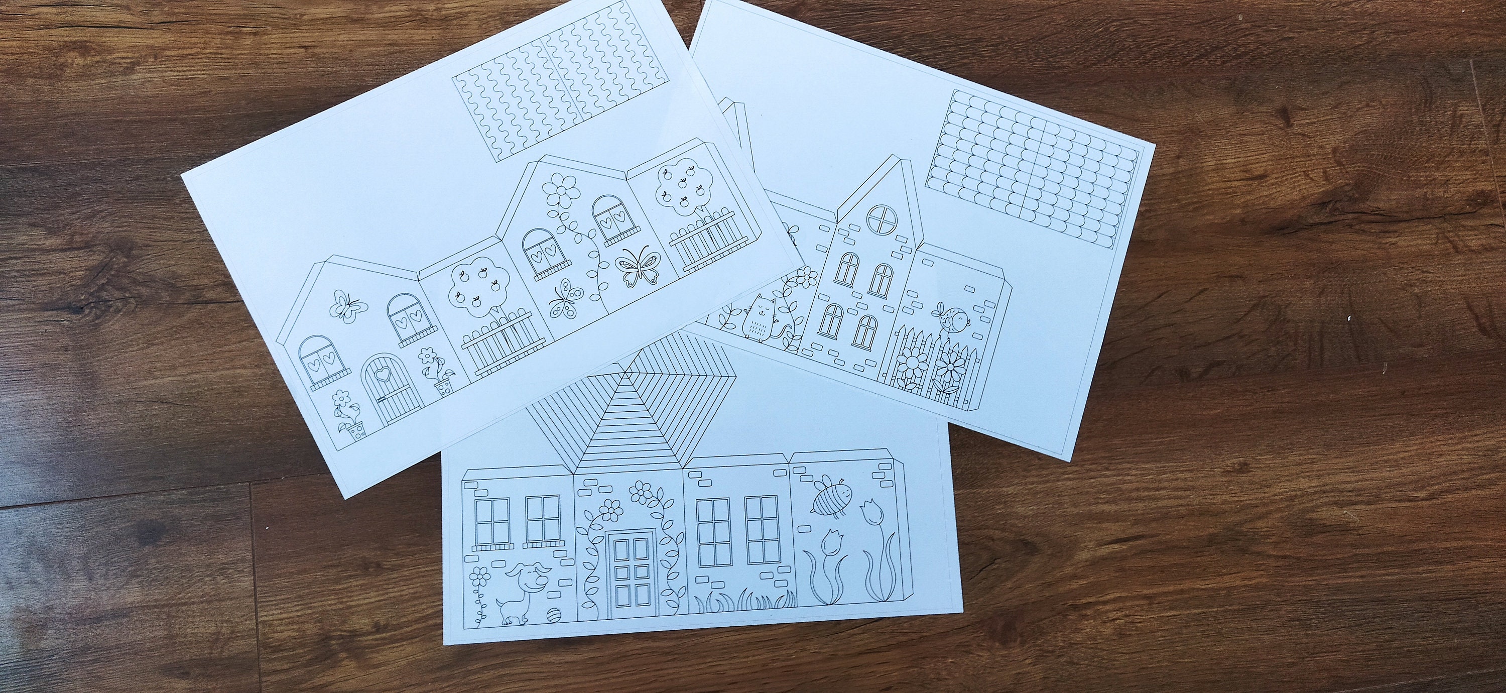 Paper Houses template Printable Craft Sheets, Activity Sheets, Paper ...