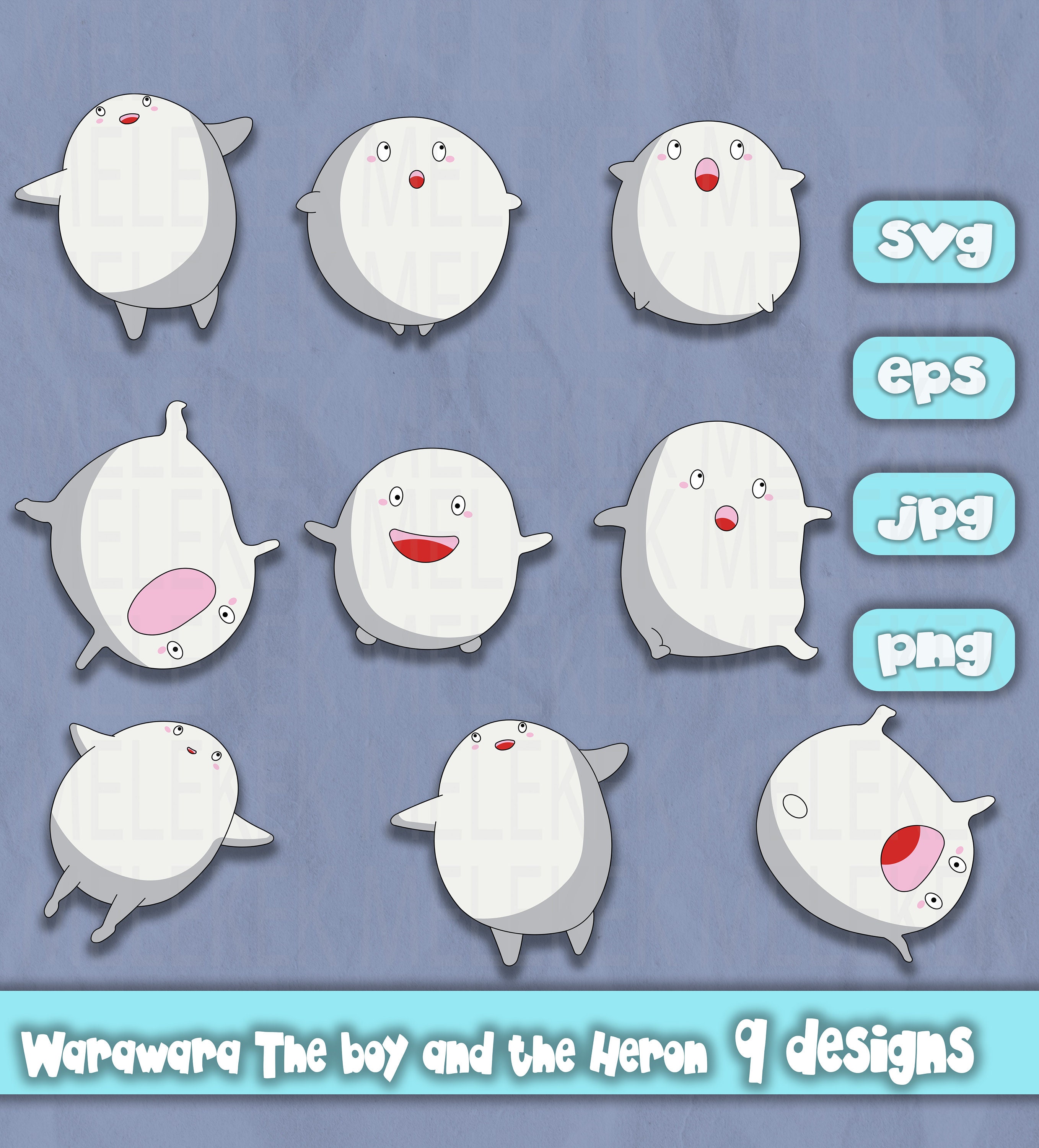 Warawara Svg, the Boy and the Heron SVG EPS PNG, Anime Svg, Ghibli Svg ...